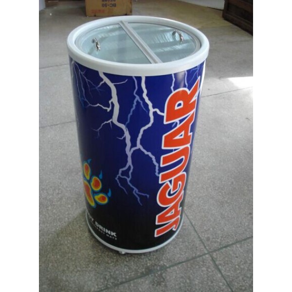 Round advertisement party barrel beverage cooler refrigerator with ...
